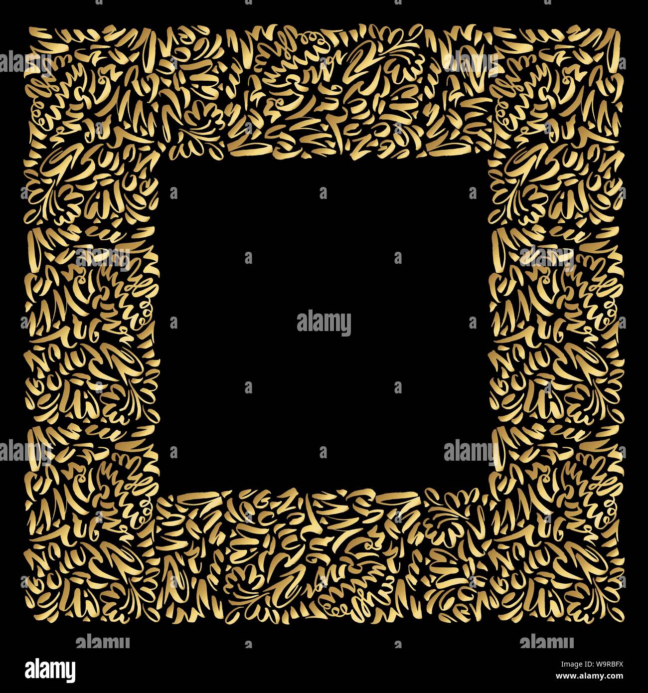 Golden ornament frame in Stock Vector Images - Alamy