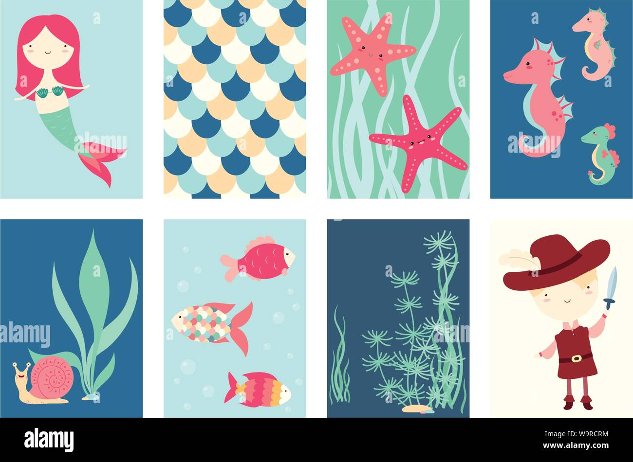 Mermaid banner Stock Vector Images - Alamy