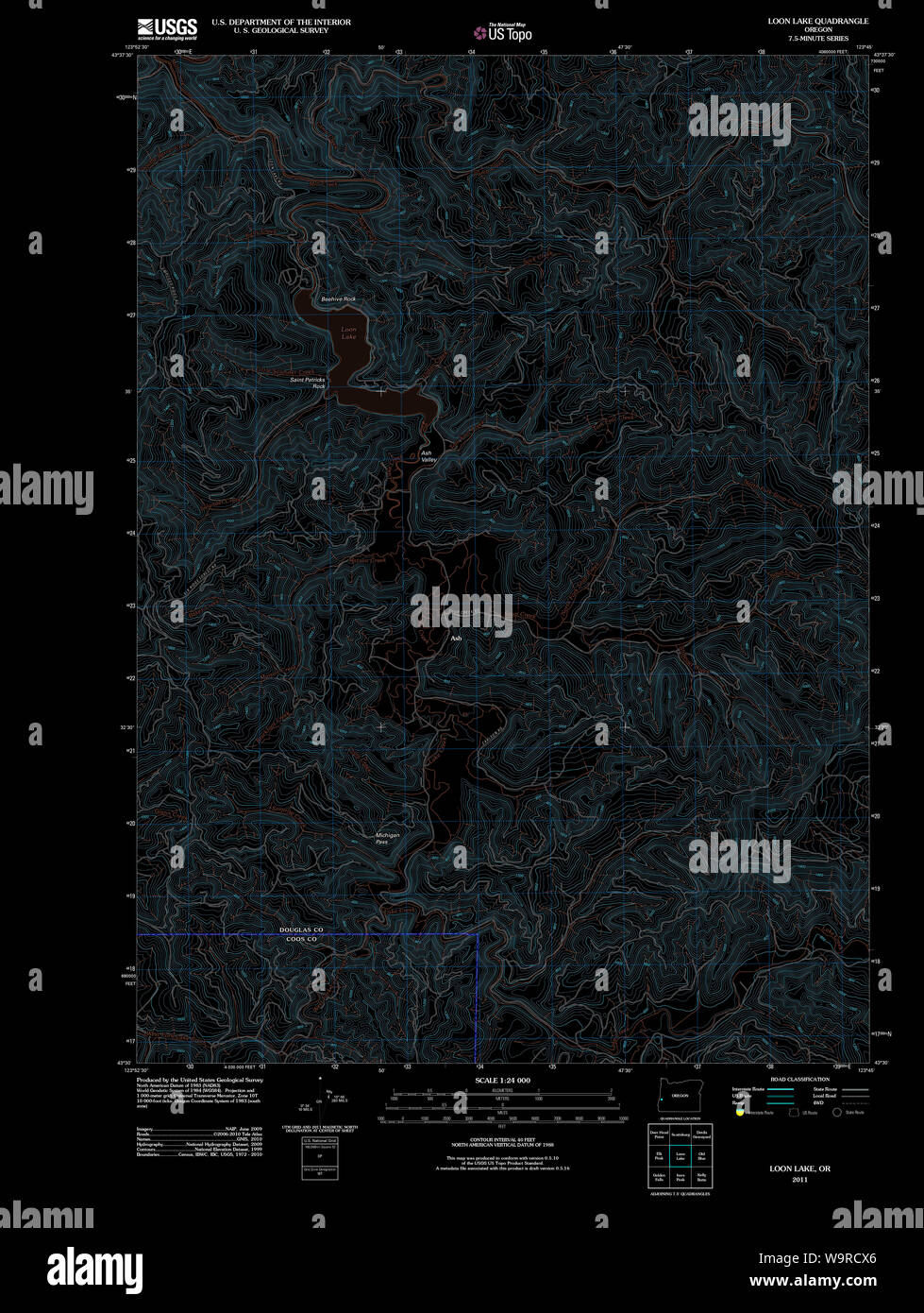 Map of loon lake hi-res stock photography and images - Alamy