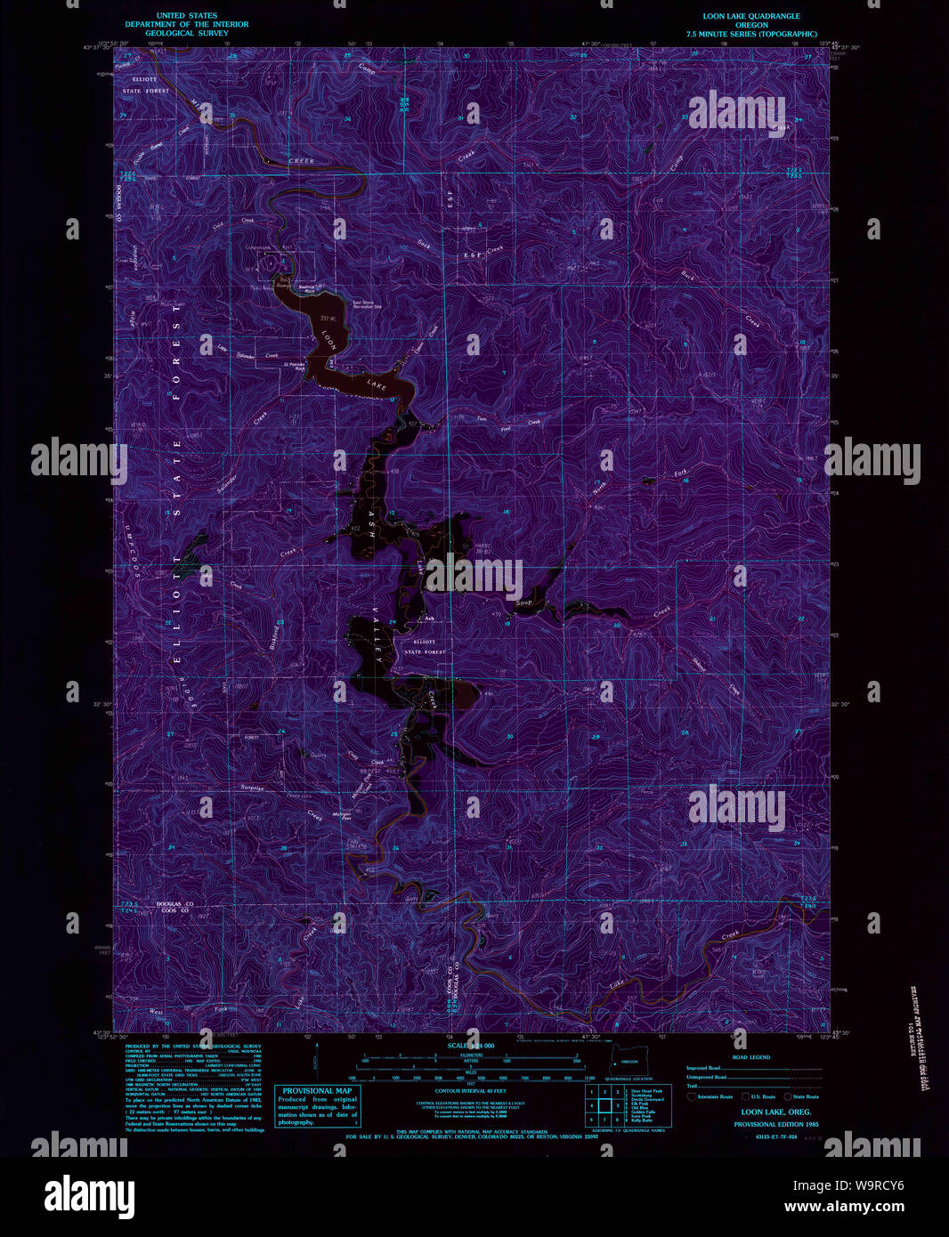 Map of loon lake hi-res stock photography and images - Alamy