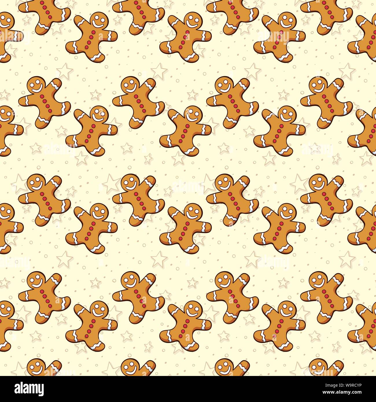 Gingerbread man repeat pattern hi-res stock photography and images - Alamy