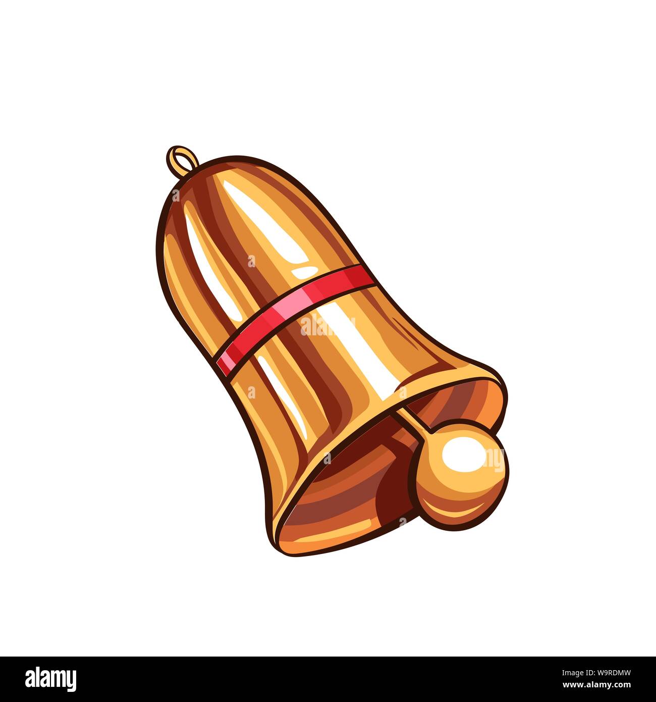 Golden round bell hi-res stock photography and images - Alamy