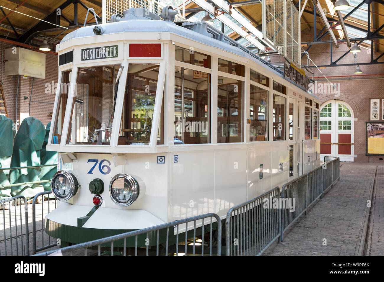 Historical tram at open air museum Arnhem in the Netherlands Stock ...