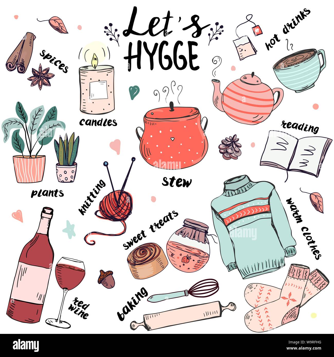 Hand drawn coffee plant Stock Vector Images - Alamy