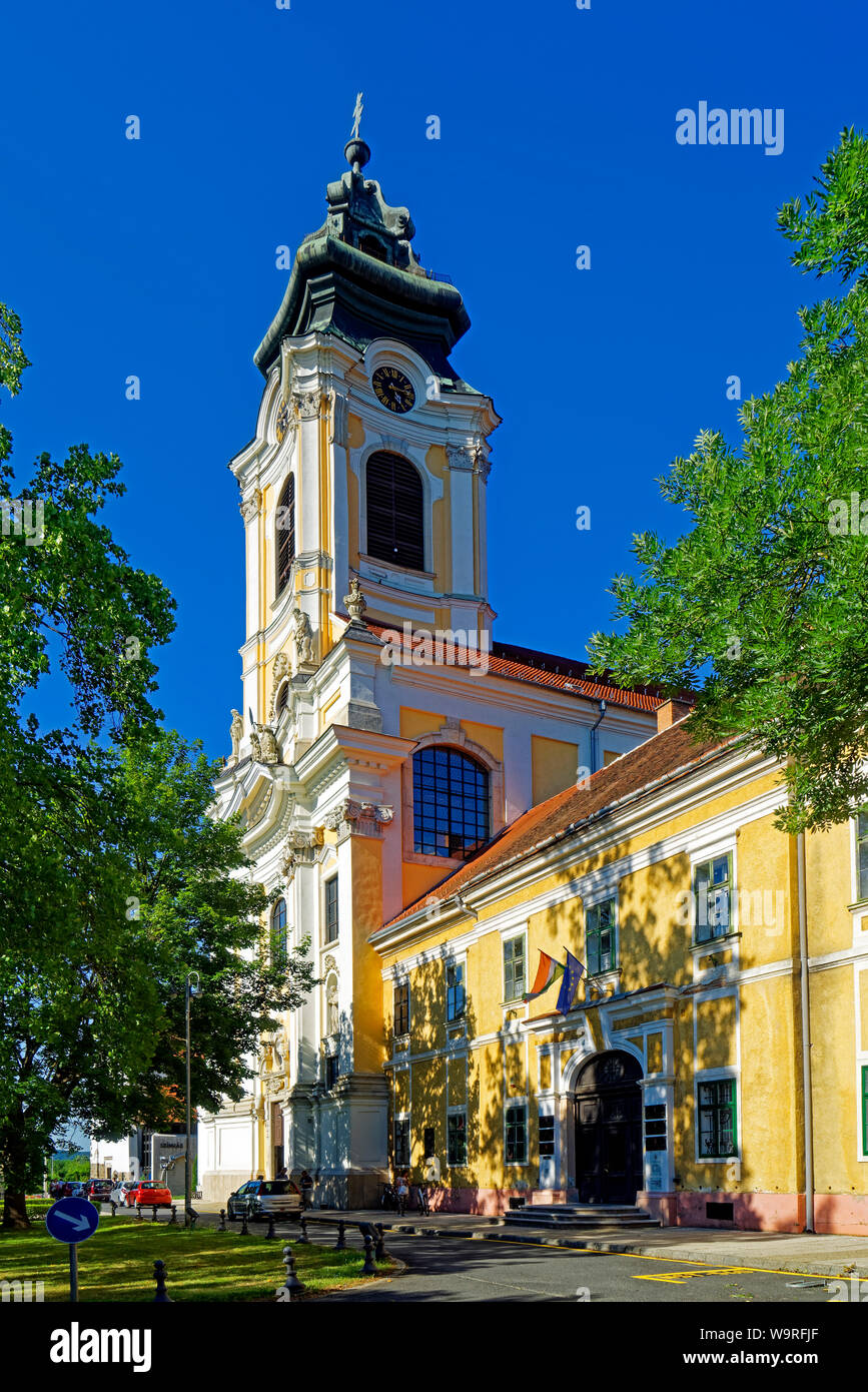 Katholische Barockkirche, Nagyboldogasszony Templom Stock Photo - Alamy