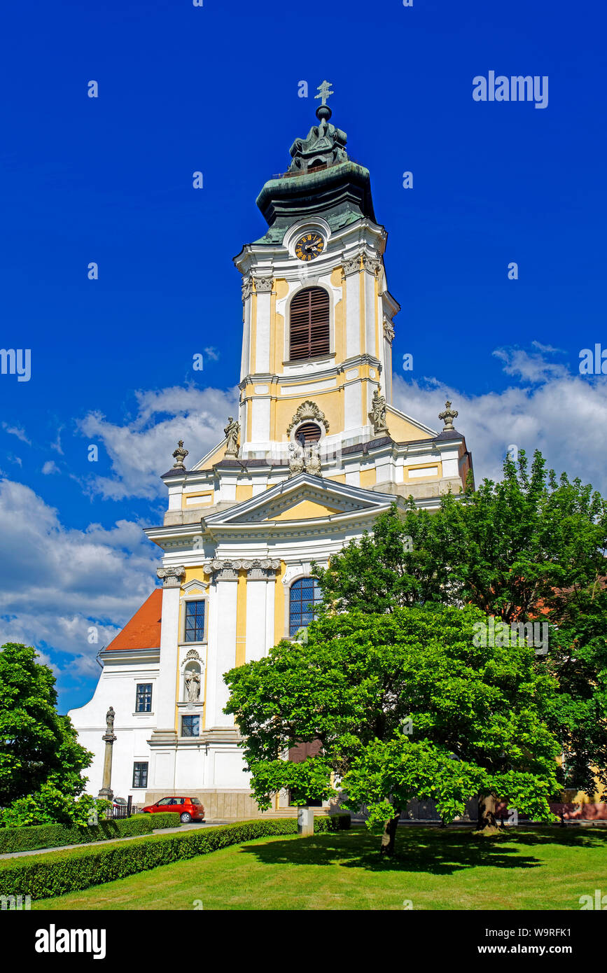 Katholische Barockkirche, Nagyboldogasszony Templom Stock Photo - Alamy