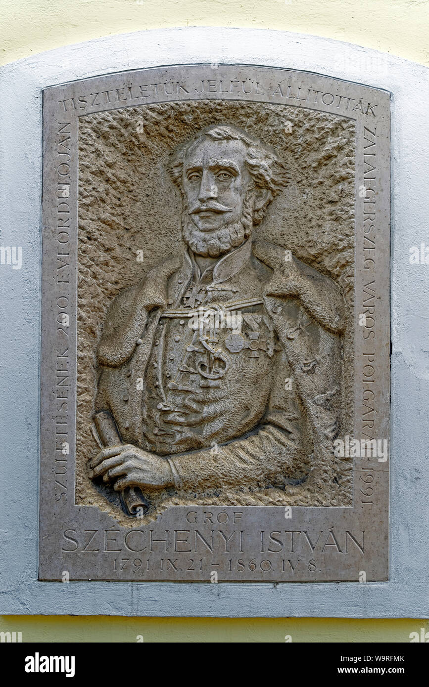 Wandbild, Relief, Grof Szechenyi Istvan, 1791-1860 Stock Photo - Alamy
