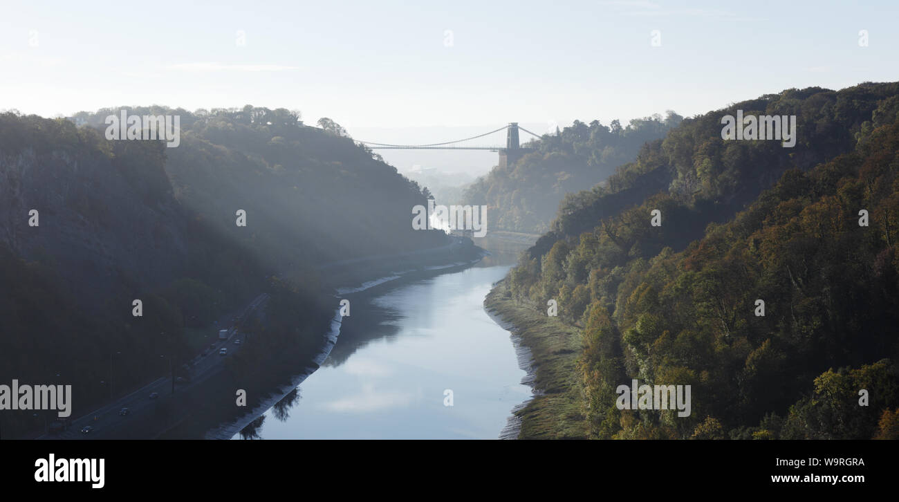 Avon Gorge and Clifton Suspension Bridge. Bristol. UK Stock Photo - Alamy