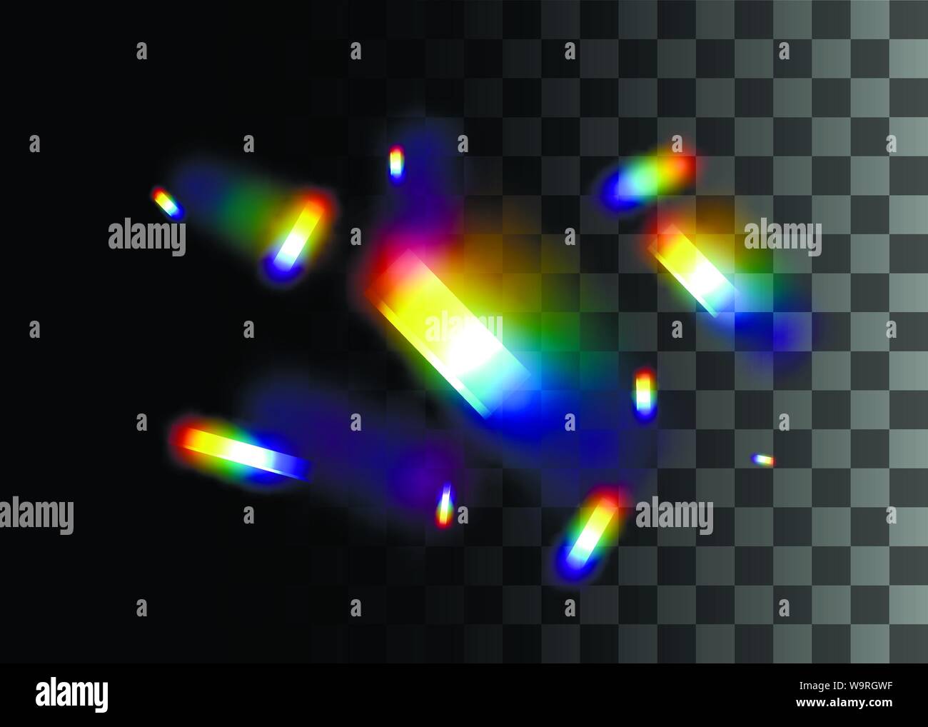 Abstract design element rainbow colors effect vector illustration on ...