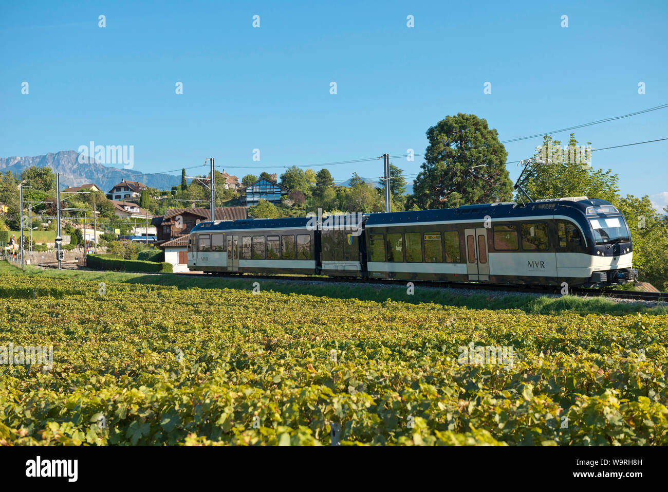 Switzerland, Vaud, train, MVR, Clies Stock Photo - Alamy