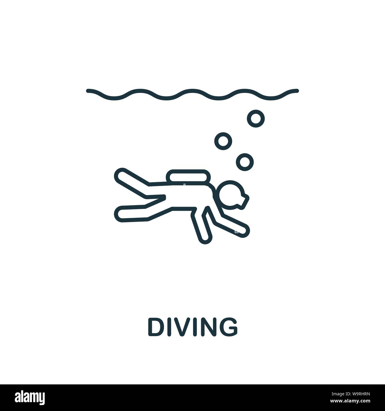 Scuba diver pictogram hi-res stock photography and images - Alamy