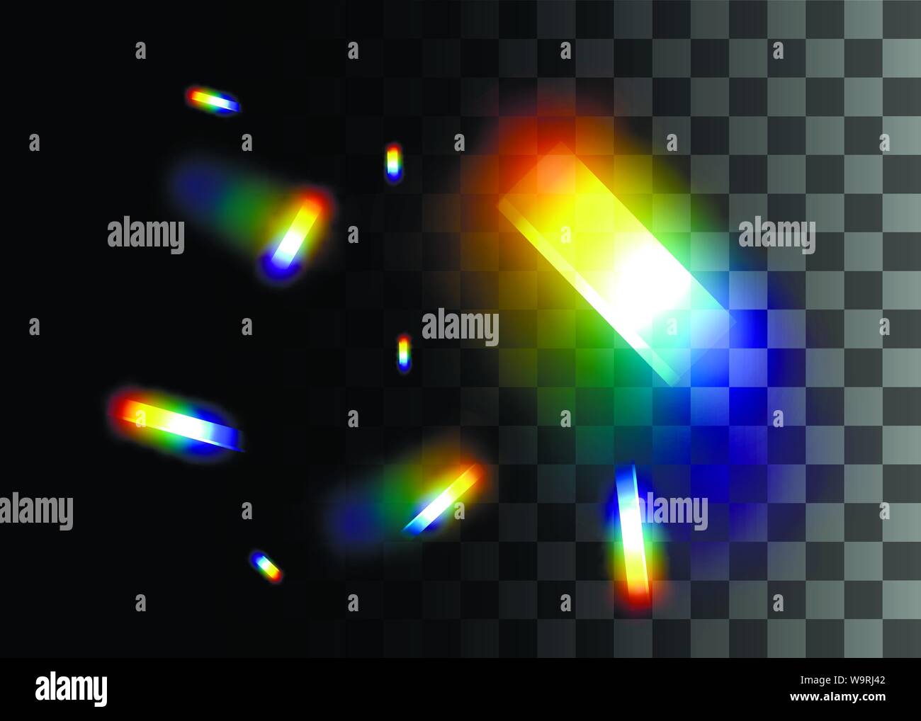 Abstract design element rainbow colors effect vector illustration on ...