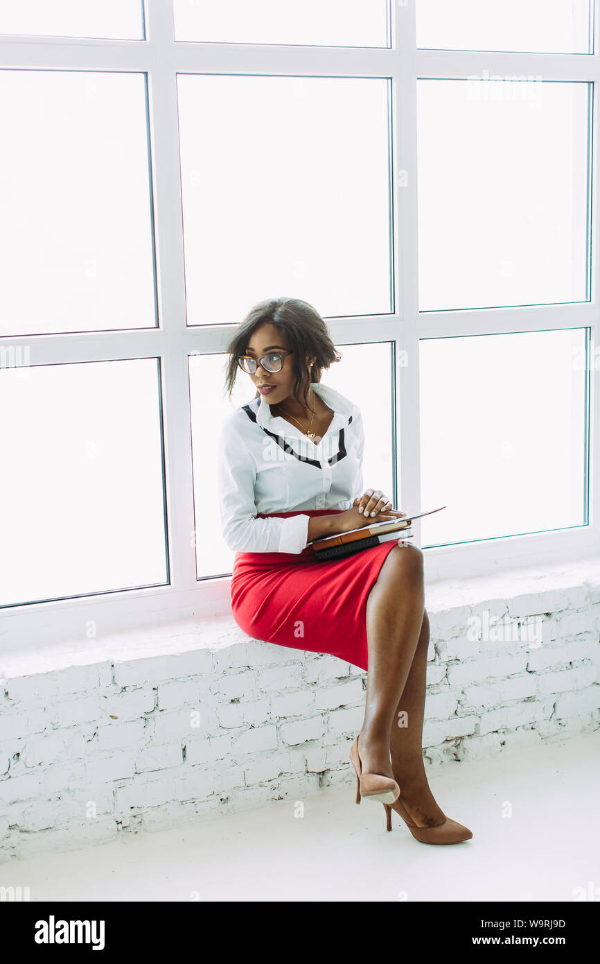 African American Business Woman Beautiful Young African Woman Teacher