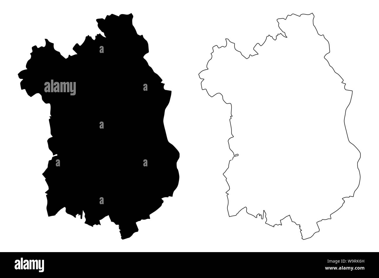 Fejer County (Hungary, Hungarian counties) map vector illustration ...