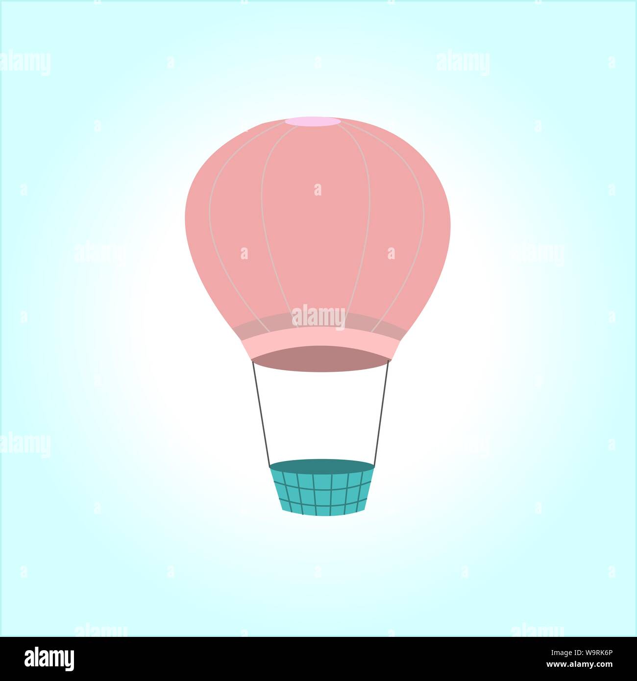 Blue airship in sky Stock Vector Images - Alamy