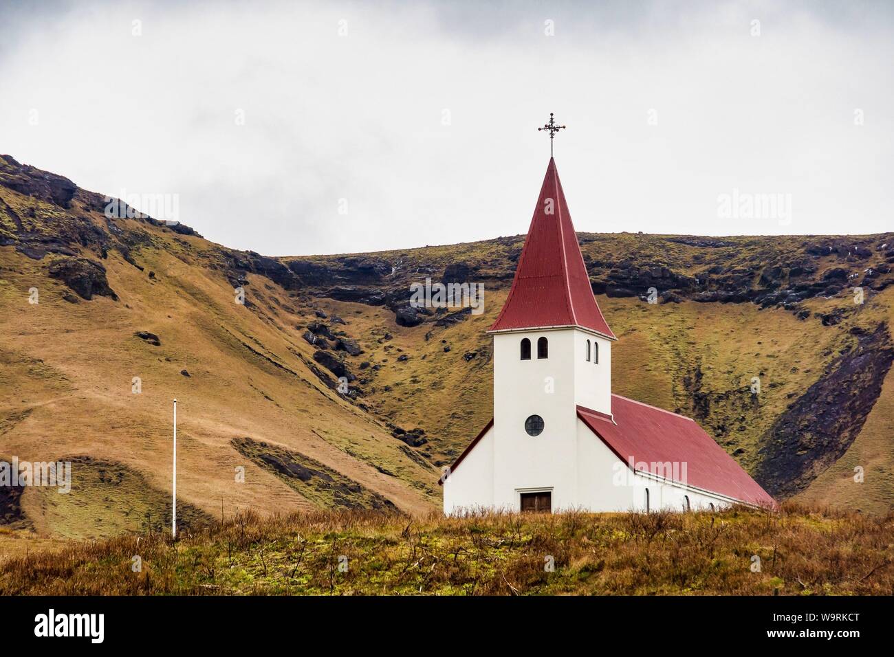 Typical Icelandic landscape near the Skogar village in Iceland, Europe ...
