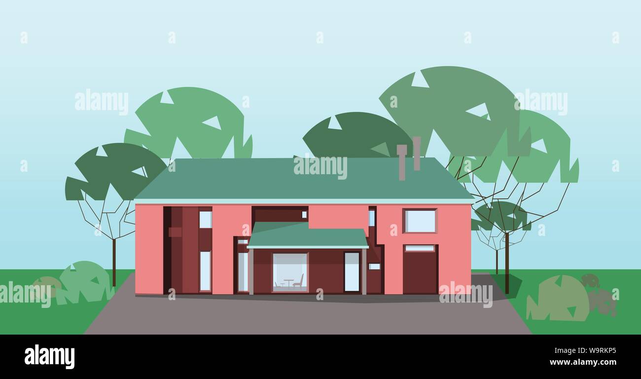 Design private house in Stock Vector Images - Alamy