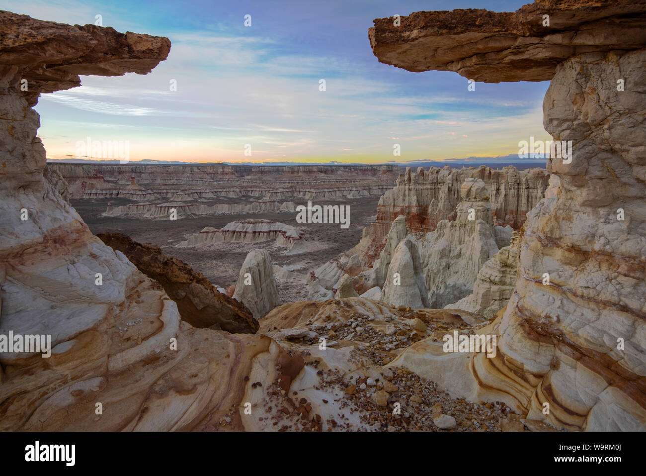 USA, Arizona, Hopi Reservation, Ha Ho No Geh Canyon, badlands ...