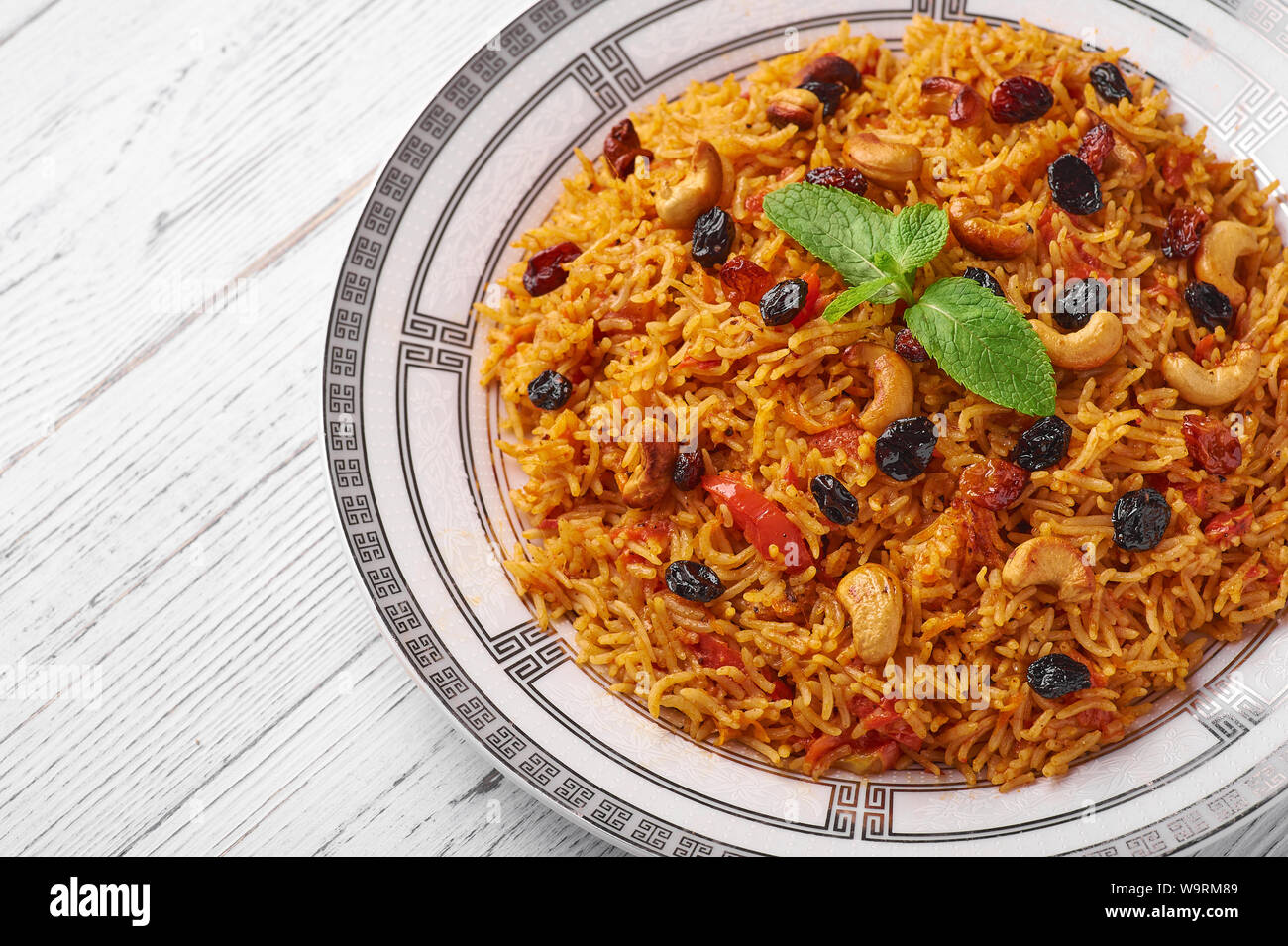 Vegetarian kabsa. Ramadan food. Kabsa is traditional saudi arabian ...