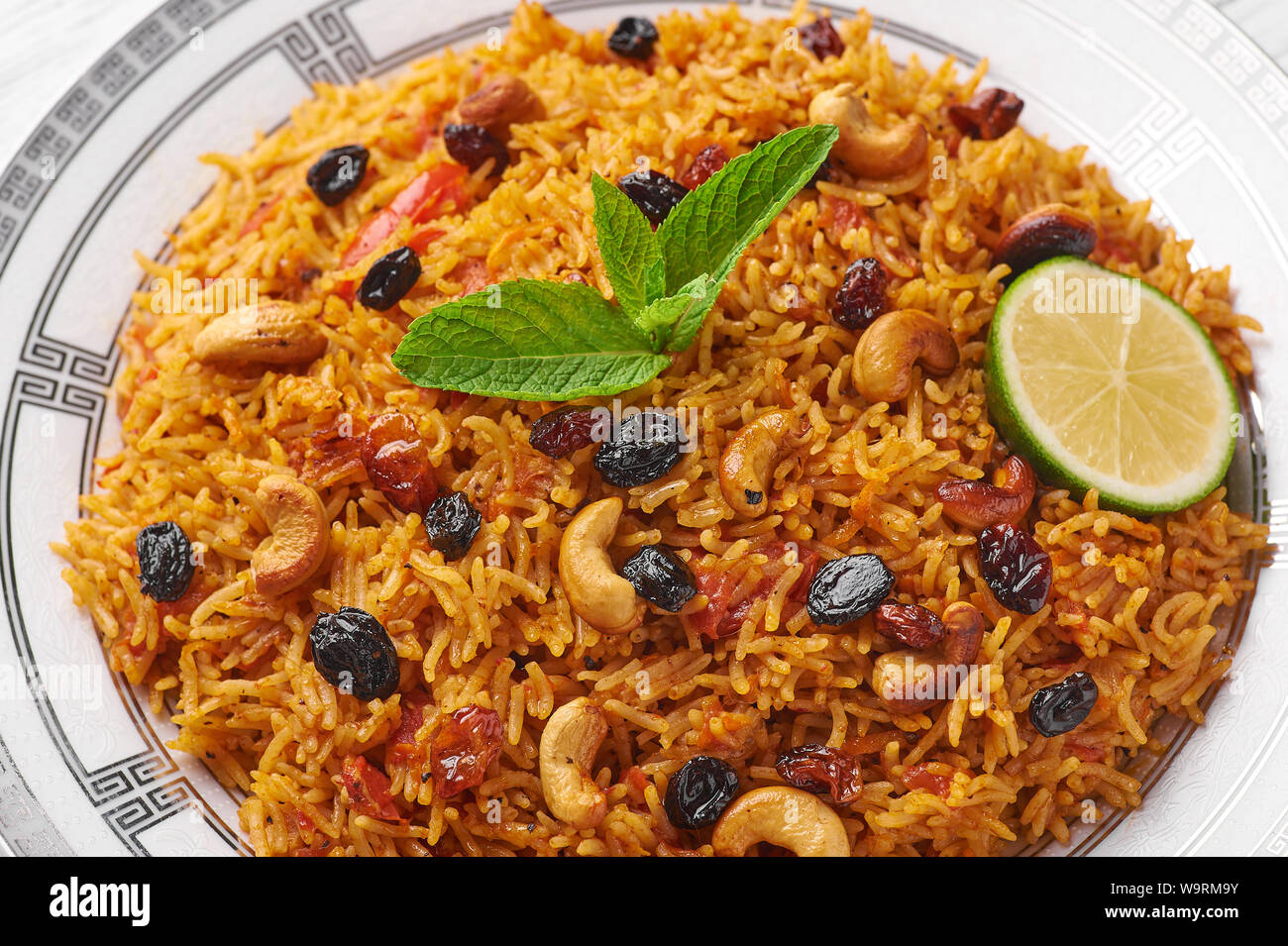 Vegetarian kabsa. Ramadan food. Kabsa is traditional saudi arabian ...