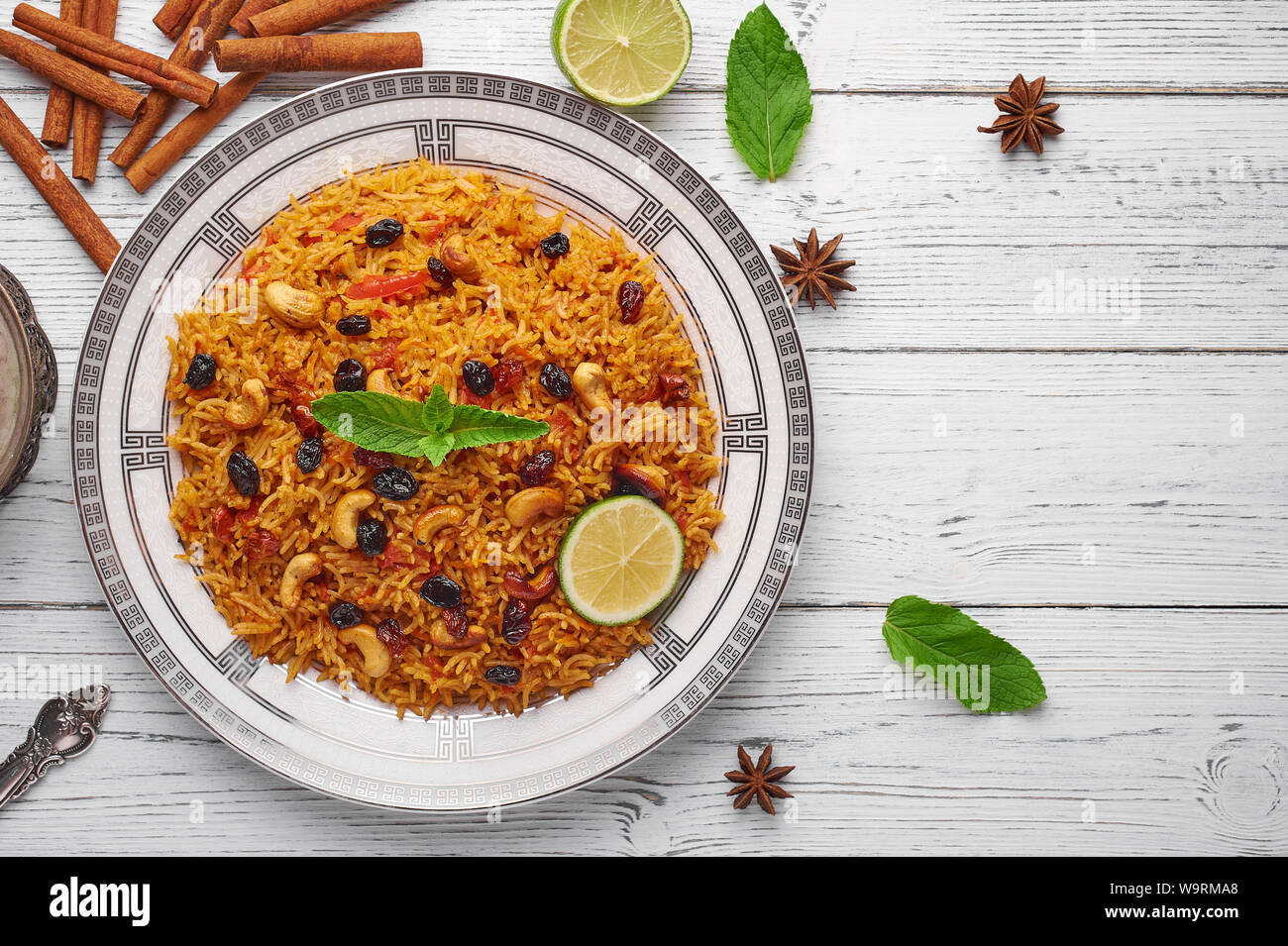 Vegetarian kabsa. Ramadan food. Kabsa is traditional saudi arabian ...