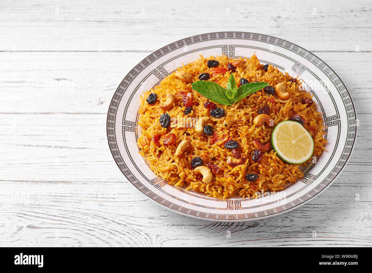 Vegetarian kabsa. Ramadan food. Kabsa is traditional saudi arabian ...