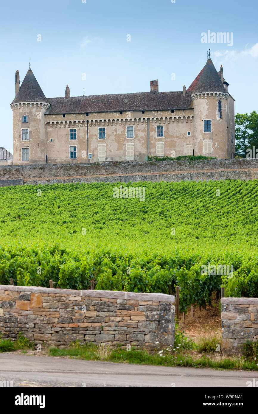 Chateau de Rully with vineyards, Burgundy, France Stock Photo - Alamy