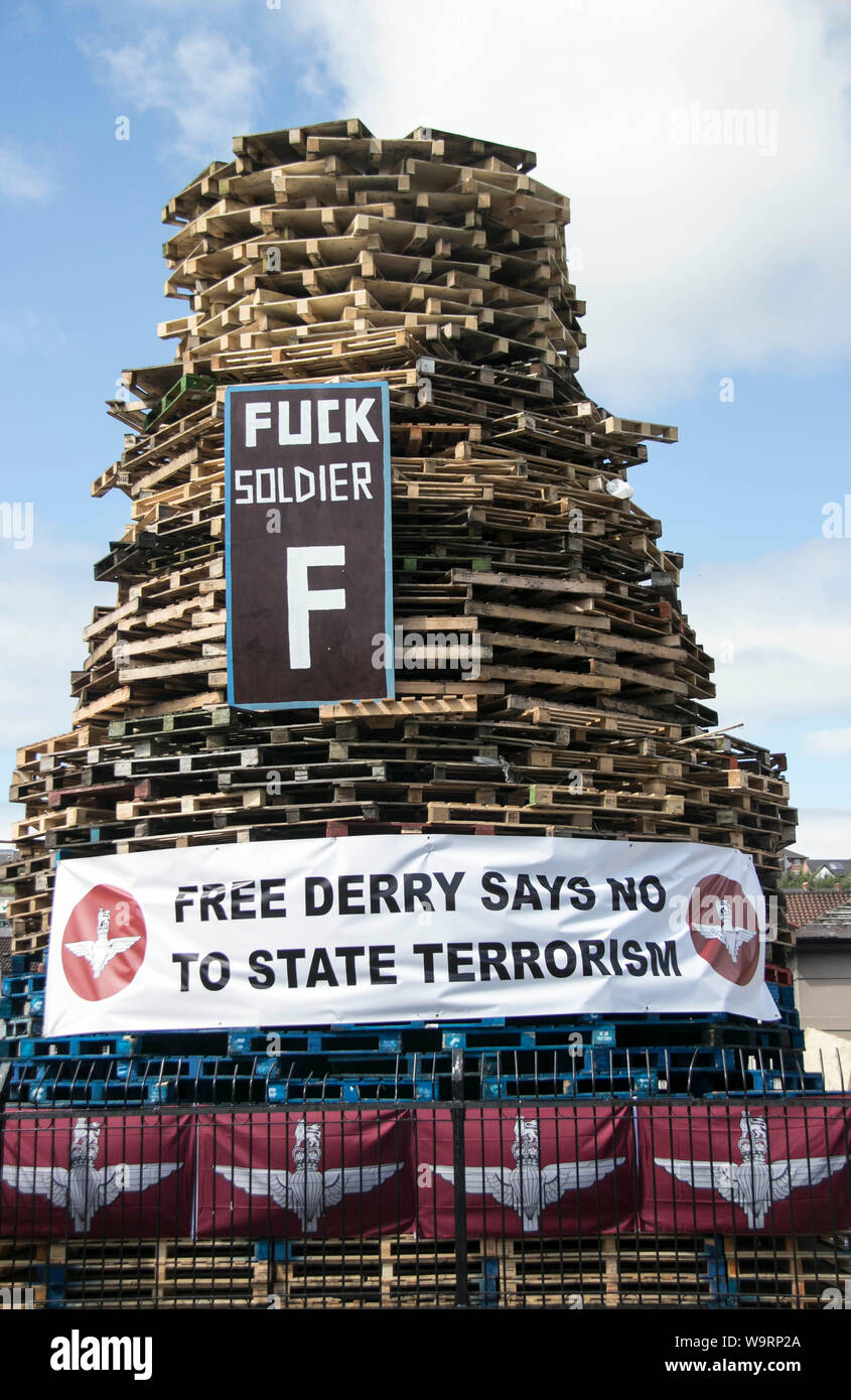 The controversial Bonfire in Derry's Bogside due to be lit tonight and ...