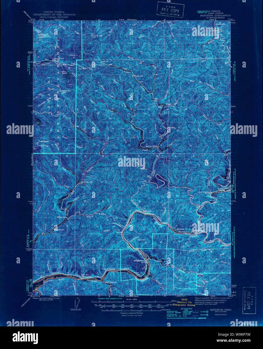 Map of mapleton oregon hi-res stock photography and images - Alamy