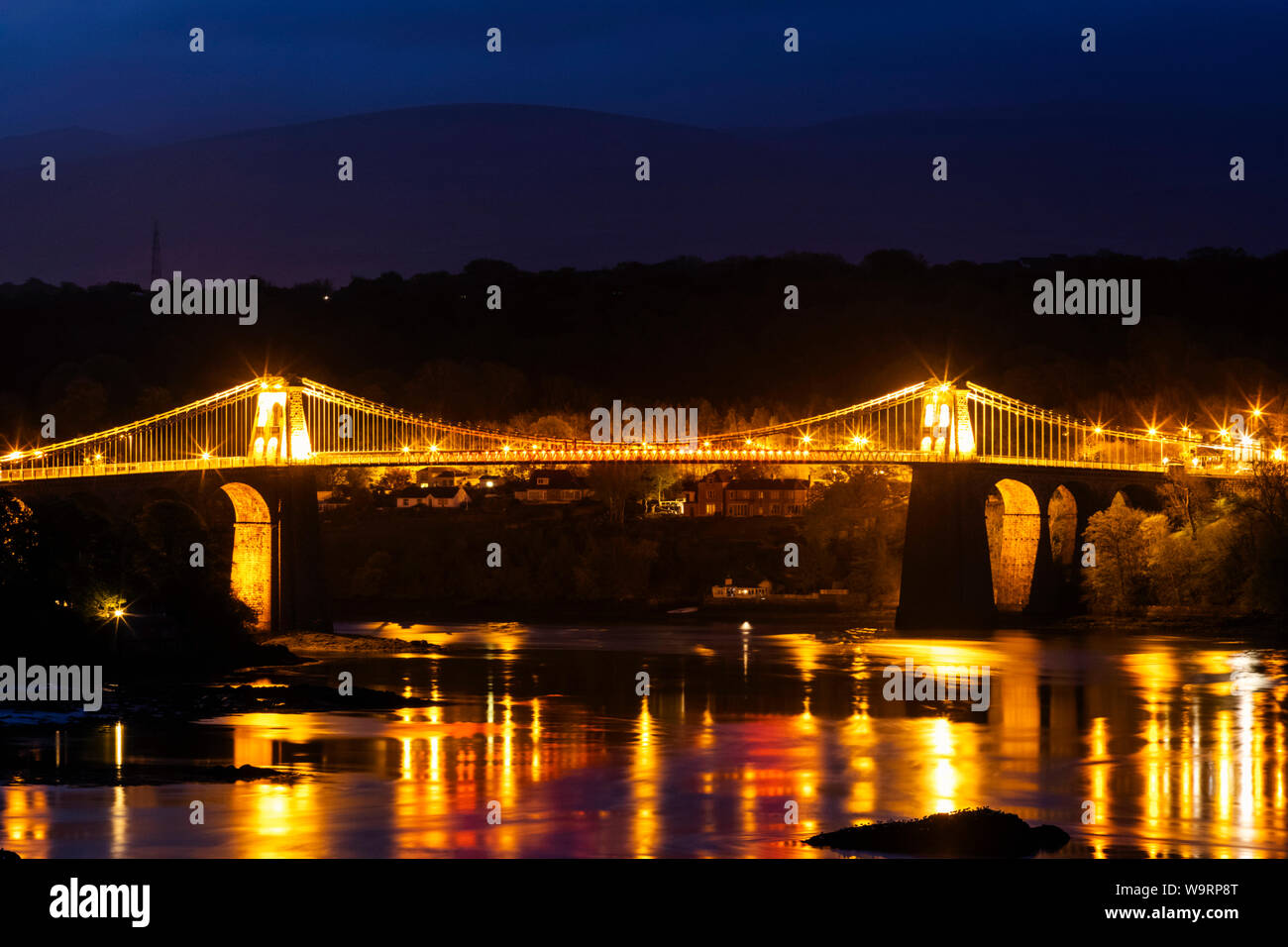 Wales, Anglesey, The Menai Suspension Bridge, 30064179 *** Local ...