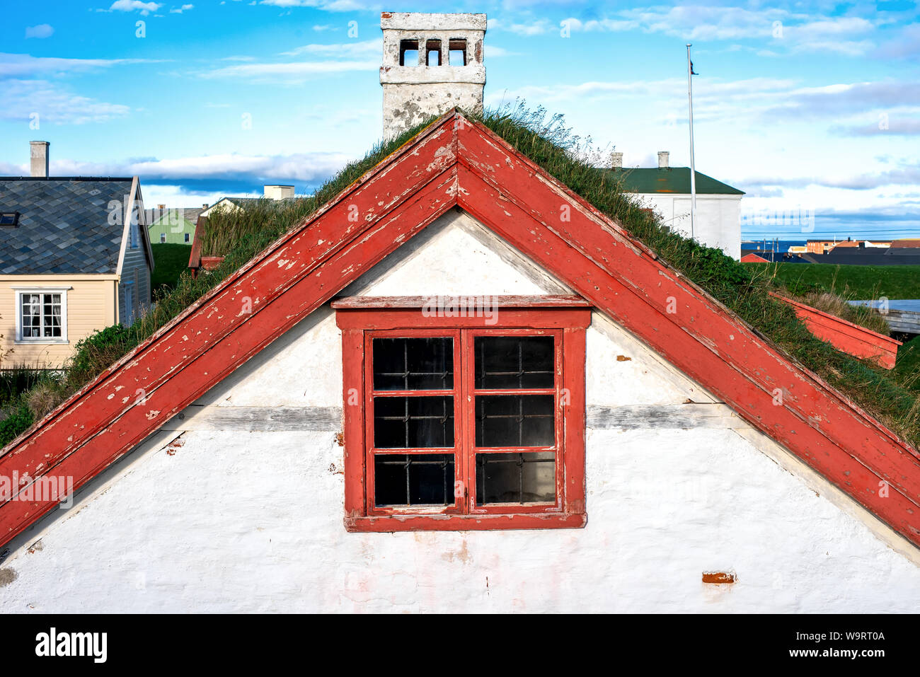 Fragment of the historical building in fortress on the island of Vardo ...