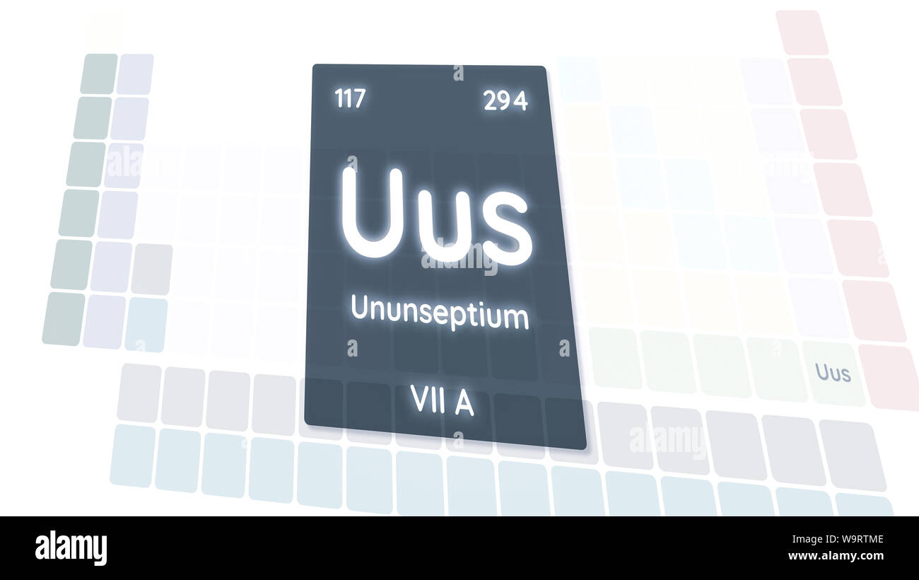 Ununseptium chemical element atomic data and symbol - table of elements ...