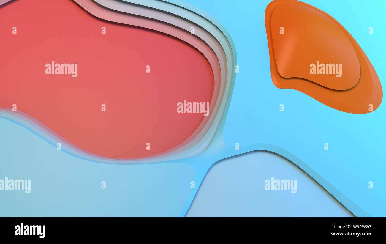 3d rendering abstract minimalism canyons earth coloured analogous hue ...