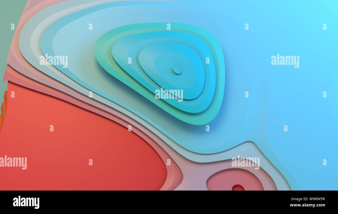 3d rendering abstract minimalism canyons earth coloured analogous hue ...