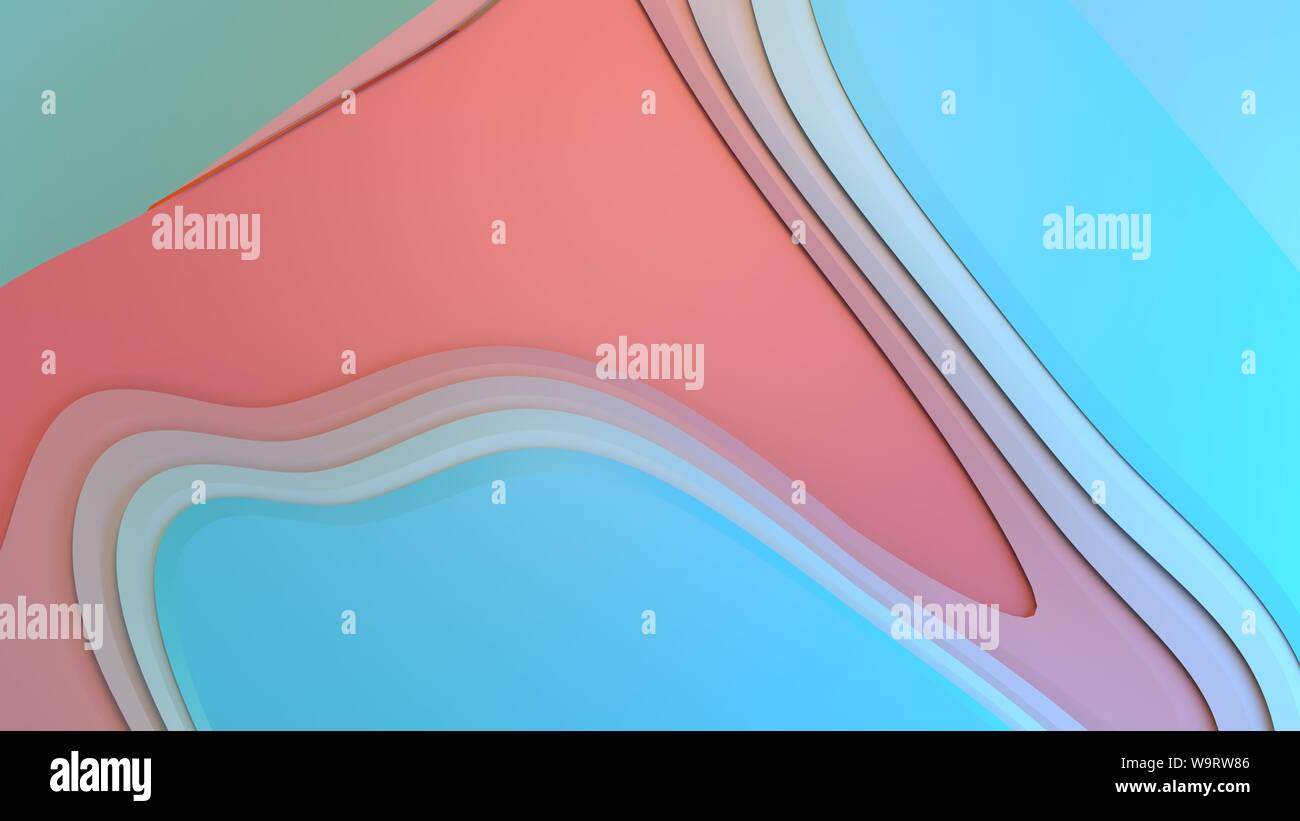 3d rendering abstract minimalism canyons earth coloured analogous hue ...