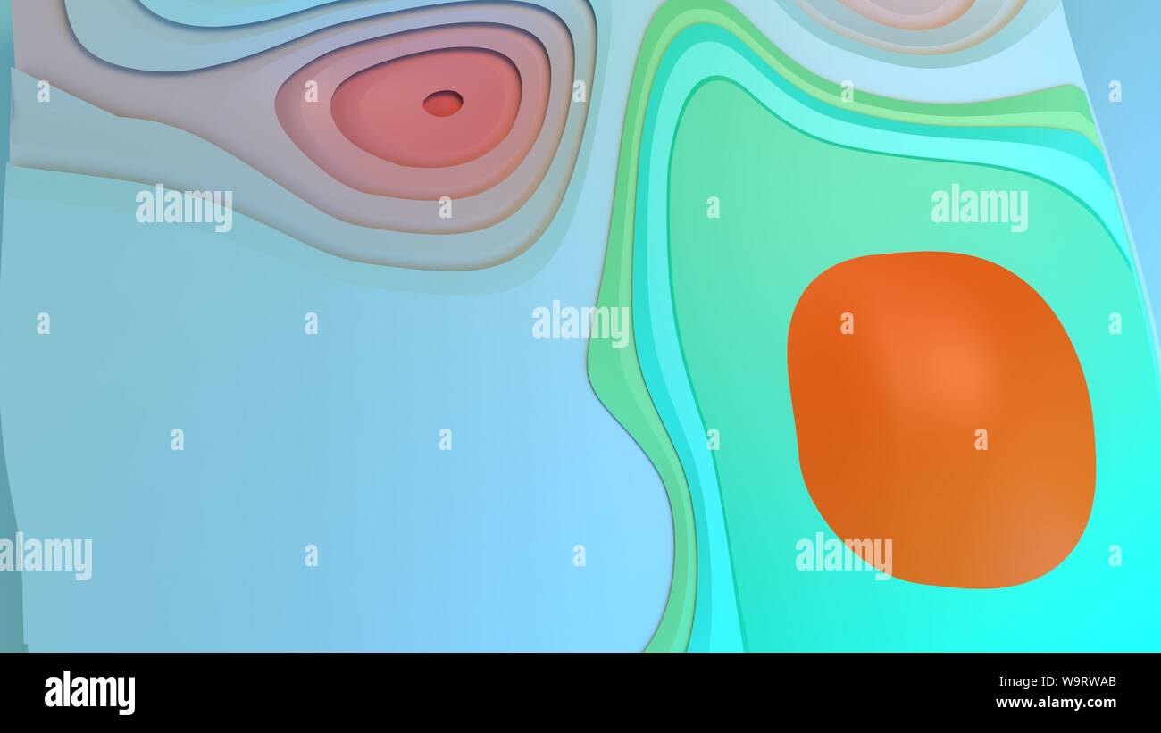 3d rendering abstract minimalism canyons earth coloured analogous hue ...