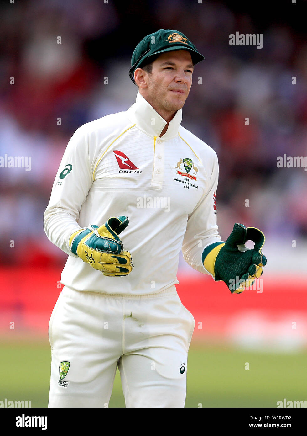 Australia captain Tim Paine during day two of the Ashes Test match at ...