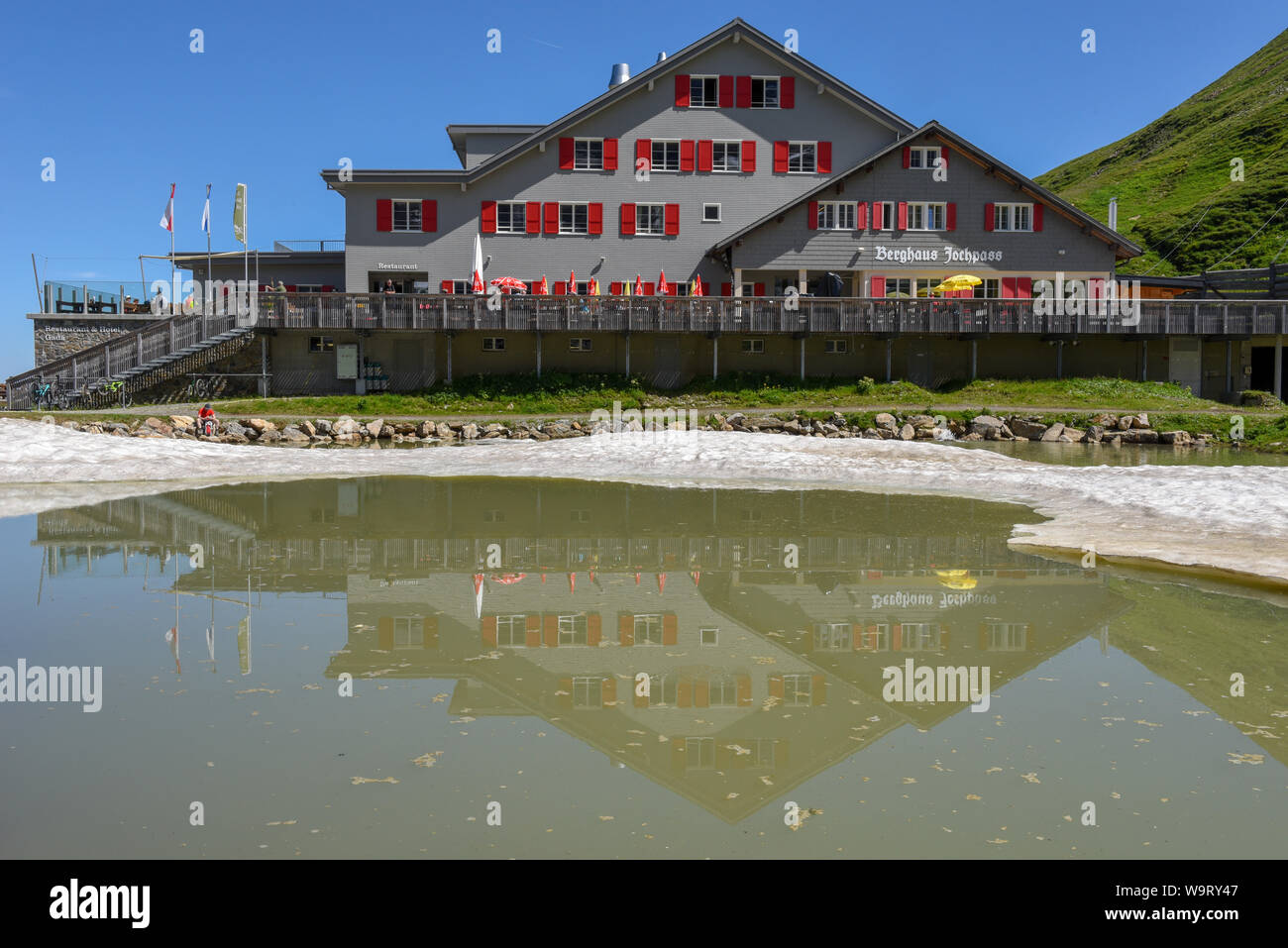 Jochpass, Switzerland - 4 august 2018: hotel and restaurant Jochpass ...
