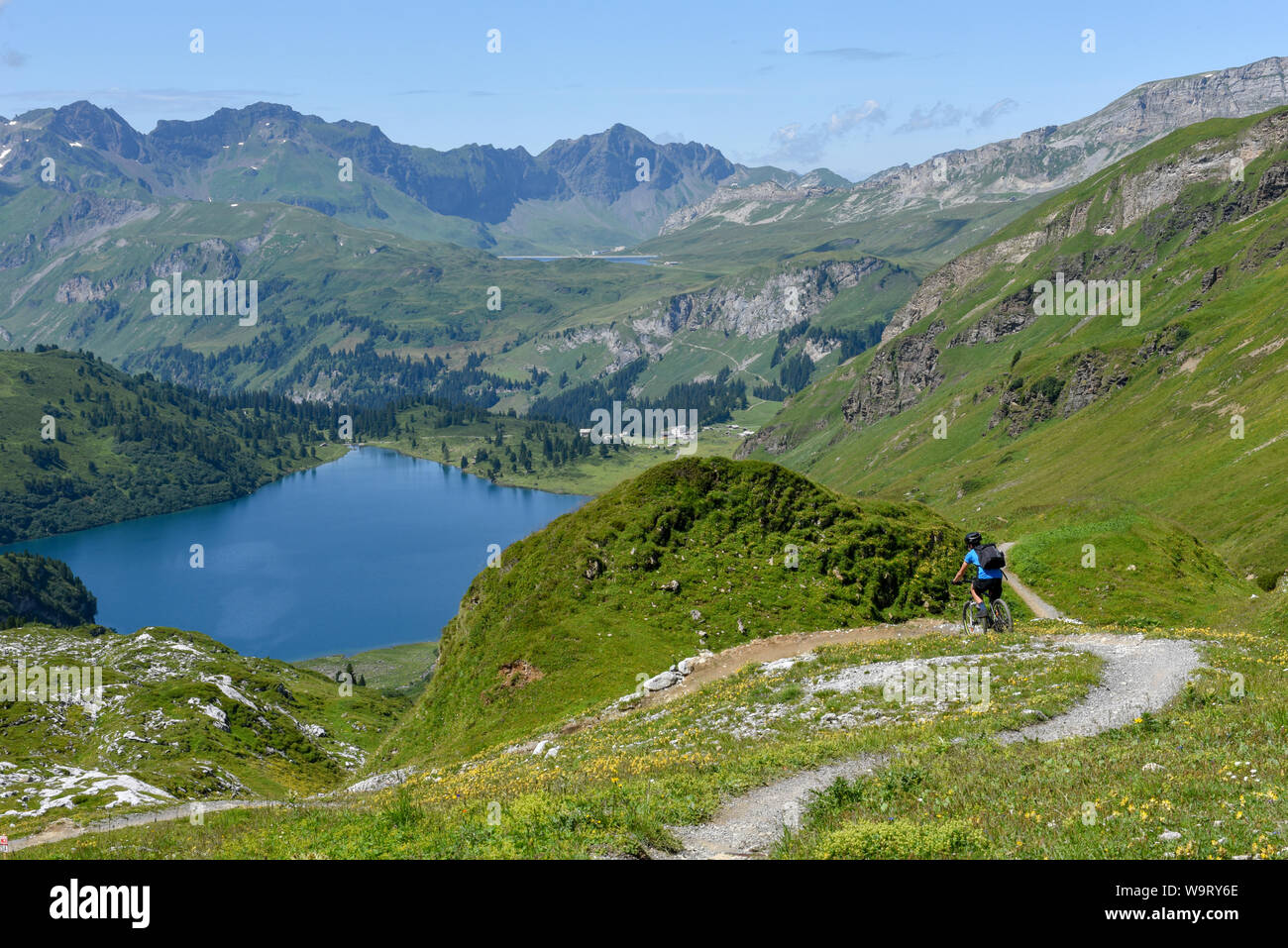 Lake Engstlensee over Engelberg on the Swiss alps Stock Photo - Alamy