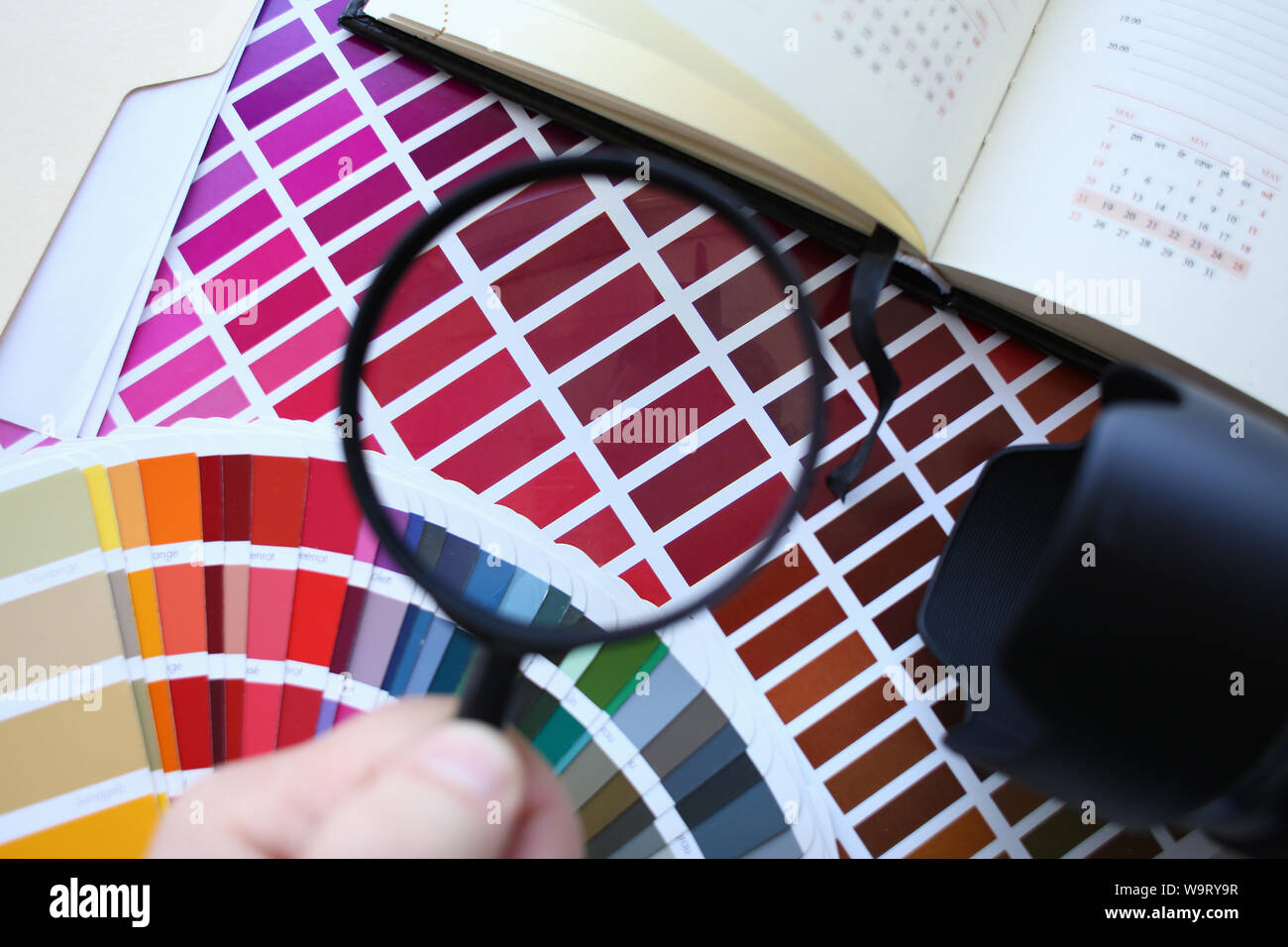 Color print of pantone statistics offset Stock Photo - Alamy