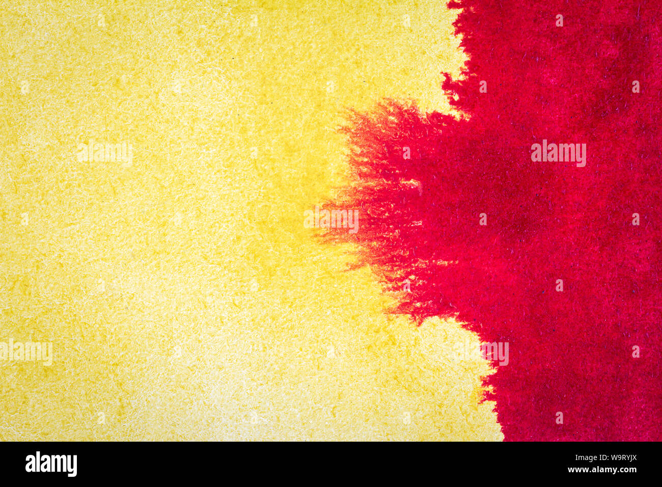 Abstract hand drawn yellow and red watercolor paints background Stock ...
