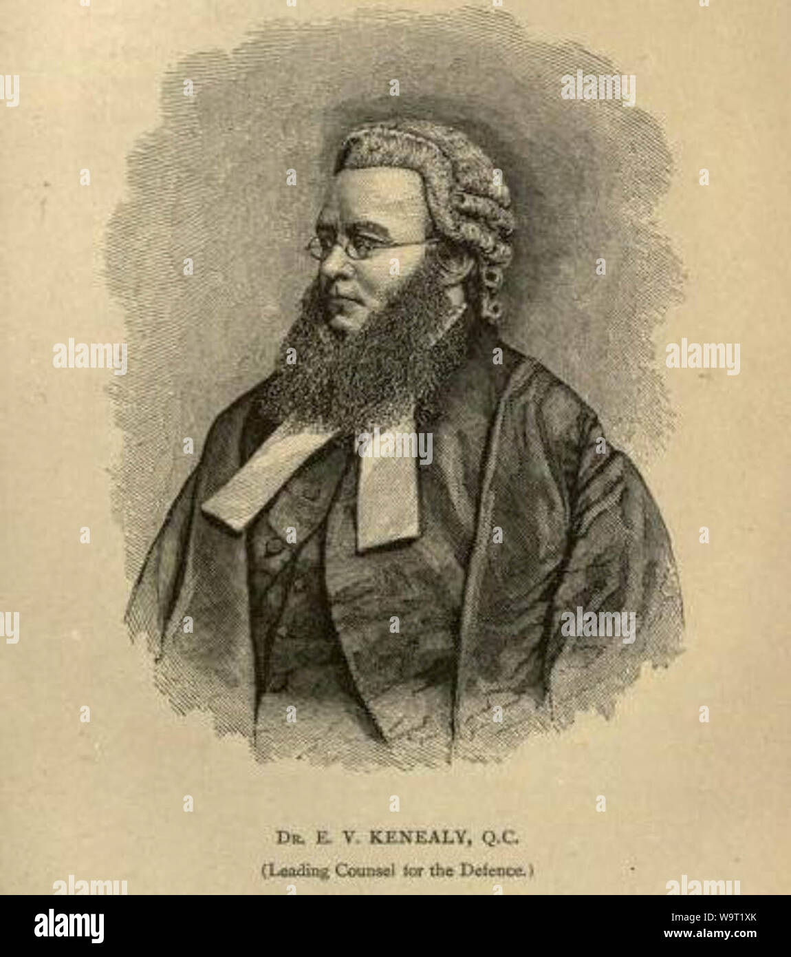 A depiction of Edward Kenealy, Counsel for the defence in the Tichborne ...