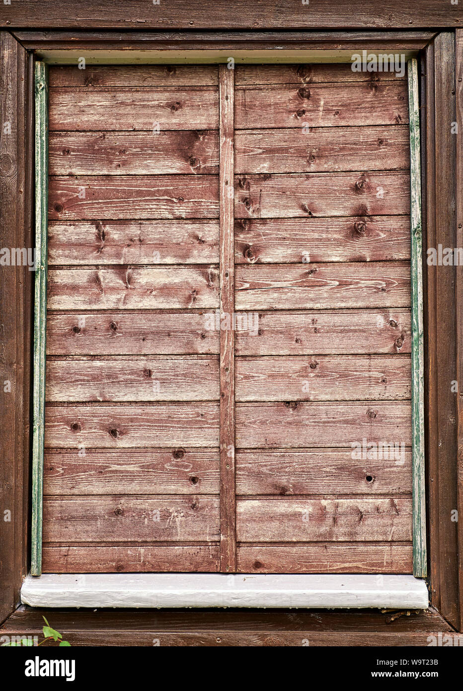 Very old window with wooden shutters. Untidy primitive window Stock ...