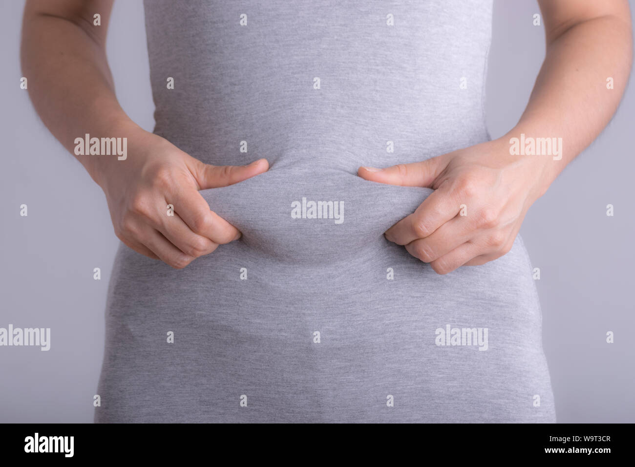 Fat stomach asian woman hi-res stock photography and images - Alamy