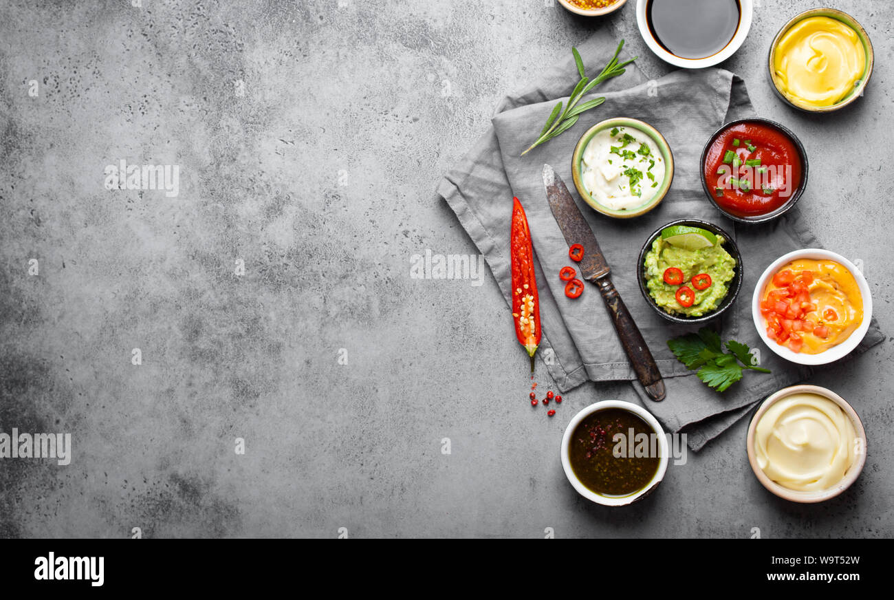 Cooking different sauces Stock Photo - Alamy