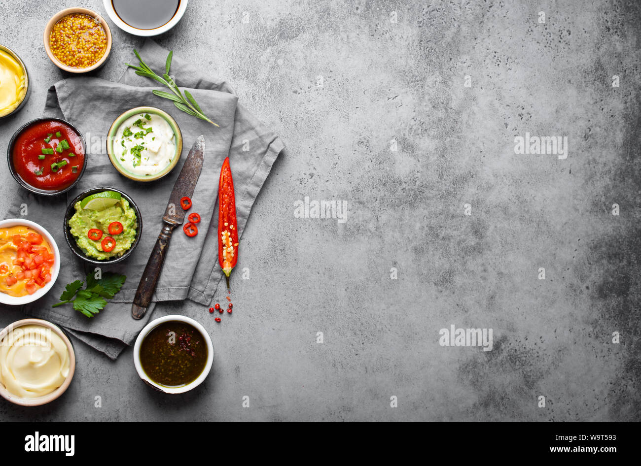 Cooking different sauces Stock Photo - Alamy