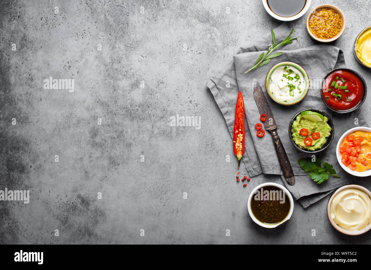 Cooking different sauces Stock Photo - Alamy
