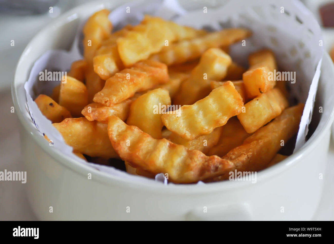 fried potato, french fries or chips dish Stock Photo - Alamy