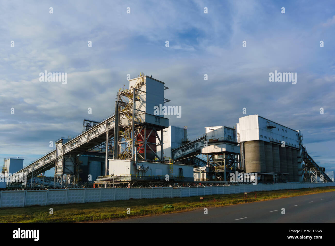 Industrial landscape - storage and loading hopper for loose materials ...