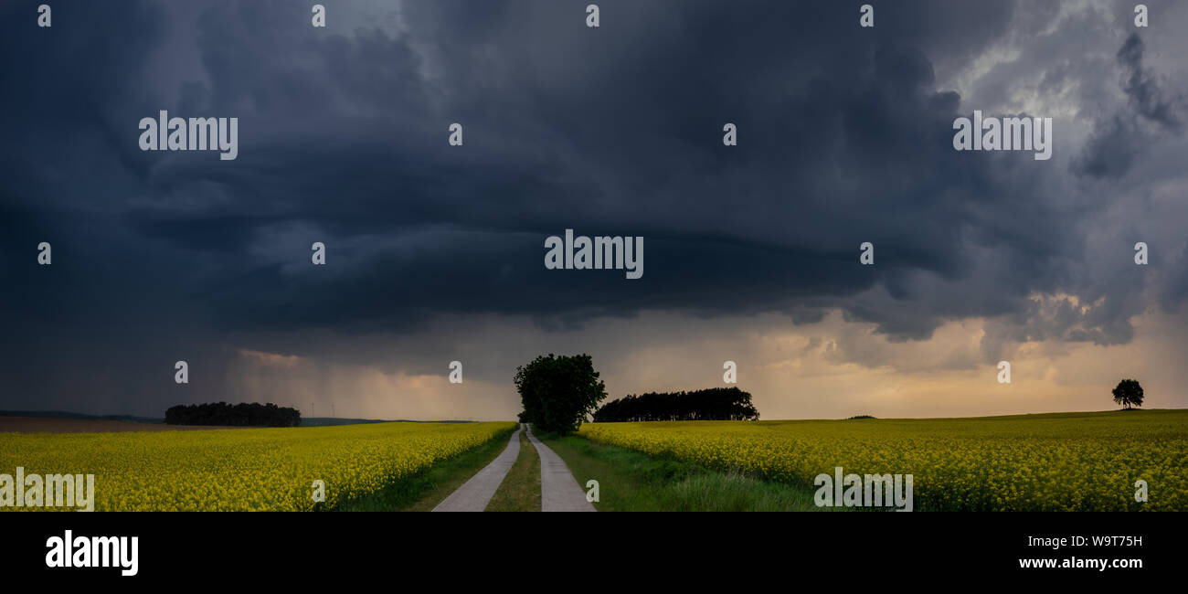 The landscape storm stormy dark road hi-res stock photography and ...